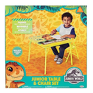 Jurassic World Table & Chair Set Kids Table, 20" L x 20" W x 16.4" H