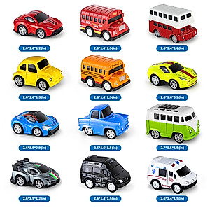 Hot Toddlers Toys with Playmat 12 Pack Die-Cast Pull Back Cars Toys Wheels Vehicles Cars for Toddlers 1-3
