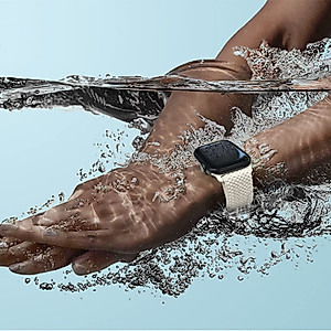 3 Pack Stretchy Solo Loop Band Compatible with Apple Watch Band 42mm 44mm 45mm 49mm for Women Men, Adjustable Sport Elastic Nylon Strap for iWatch Series Ultra/SE/8/7/6/5/4/3/2/1, Starlight/Brown/Bk