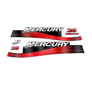 Mercury 25 (1999-2004) Outboard Aftermarket Replacement Decal (Sticker) Set