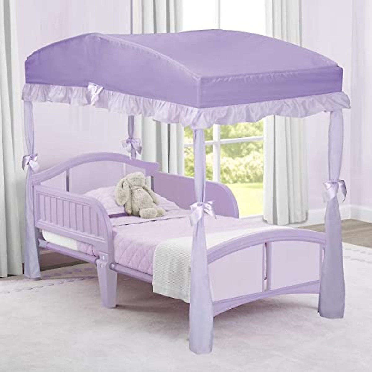 Delta Children Girls Canopy for Toddler Bed, Purple