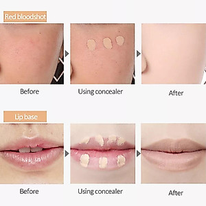 Tri-Color Concealer Make Up Concealer Foundation for Dark Skin Cover Spots Acne Marks Full Coverage Concealer Highlight Contours Waterproof Long Lasting Concealer Palette