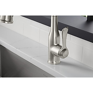 Kohler R23863-SD-VS Motif Kitchen Faucet with Pull Down Sprayer and Soap Dispenser, Vibrant Stainless