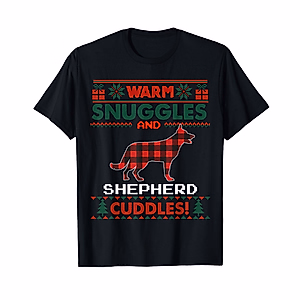 German Shepherd Dog Christmas Pajama Ugly Christmas Sweater T-Shirt