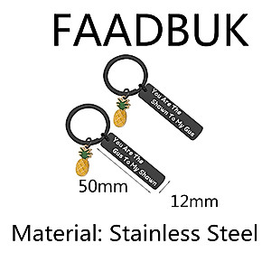 FAADBUK TV Show Inspired Keychain Friendship Keychain Set You Are The Shawn to My Gus Shawn & Gus Gift for Friends (Shawn to My Gus Black)