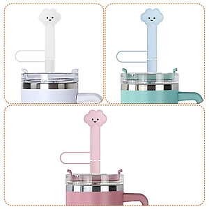 HuLiPaLi 4Pcs Straw Cover for Stanley 30&40 Oz Tumbler, 0.4in Silicone Long Style Cloud Shape Straw Covers Cap Cup Accessories,Dust-Proof Protector Topper Reusable Drinking Tips Lids