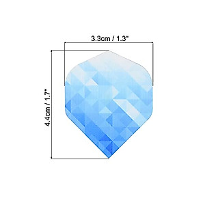 PATIKIL Dart Flights, 12 Pack PET Standard Darts Accessories Replacement Parts for Soft Tip Steel Tip, Geometric Style, Blue, White