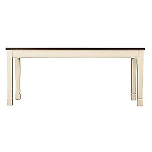 Signature Design by Ashley Whitesburg Cottage Rectangular Dining Bench, Brown & Antique White