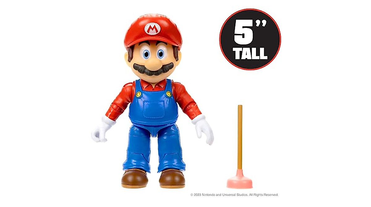 5" Super Mario Figure with Plunger Accessory