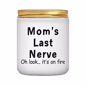 Birthday Gifts for Mom from Daughter Son, Vanilla Scented Soy Wax Candle 7oz, Best Mom Gifts, Funny Gifts for Mom