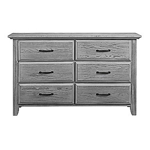 Oxford Baby Willowbrook Convertible Crib, Graphite Gray & Willowbrook Dresser, Standard, Graphite Gray
