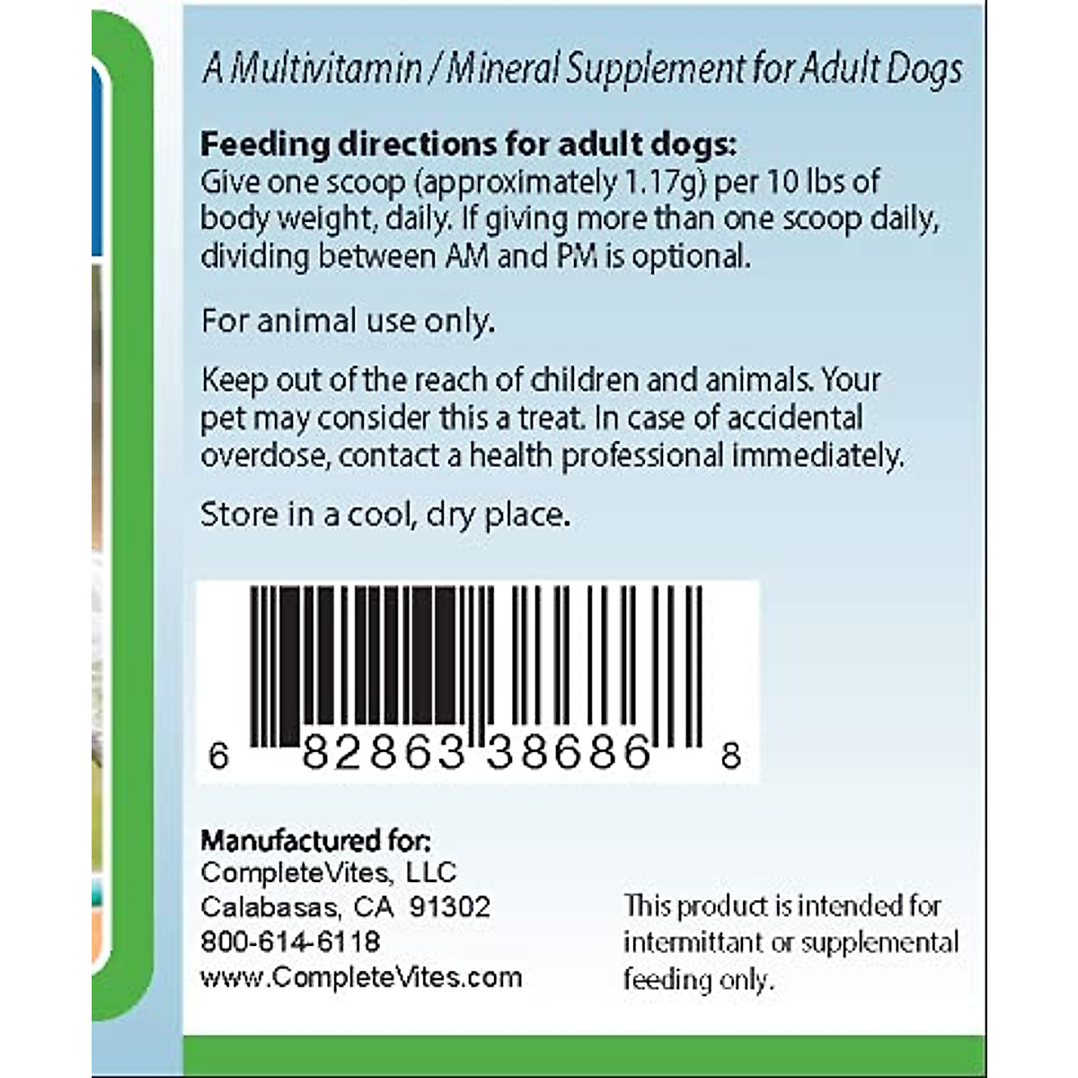 Complete Stud Canine – Vitamin & Mineral Supplement for Breeding Stud Dogs -(<20lbs)-48 nutrients-Improve Sperm/breeding Potential** Omega Fatty Acids, Amino Acids, Digestive Enzymes + More 105 Grams