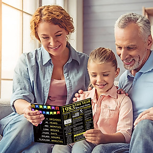 KDVOG 40th Birthday Card Gifts for Women Men, Jumbo 40 Year Old Birthday Gift for Wife Husband, 40th Birthday Card for Him Her, Funny 30 Year Old Birthday Gifts Idea for Friends, Back In 1983