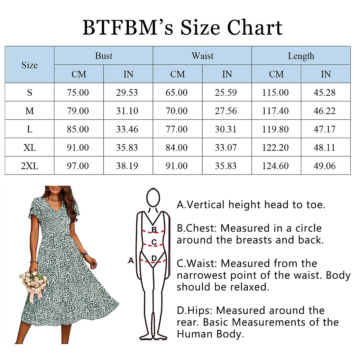 BTFBM Women Casual Summer Short Ruffles Tiered Sleeve Smocked Midi Dresses Bohemian Floral V Neck Wedding Guest Long Dresses