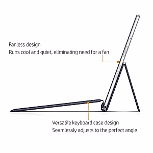 HP Envy x2 12-inch Detachable Laptop, Qualcomm Snapdragon Processor, 4 GB RAM, 128 GB Universal Flash Storage, Windows 10 Home in S Mode (12-e068ms, Natural Silver w/Oxford Blue)