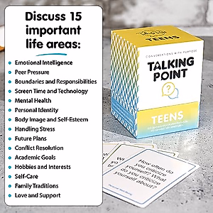 200 Teens Conversation Cards - Connecting Parents with their Teenagers - Reduce Screentime with Fun & Deep Conversation - Avoid Conflict, Improve Communication & Learn More About Your Teen Boy or Girl