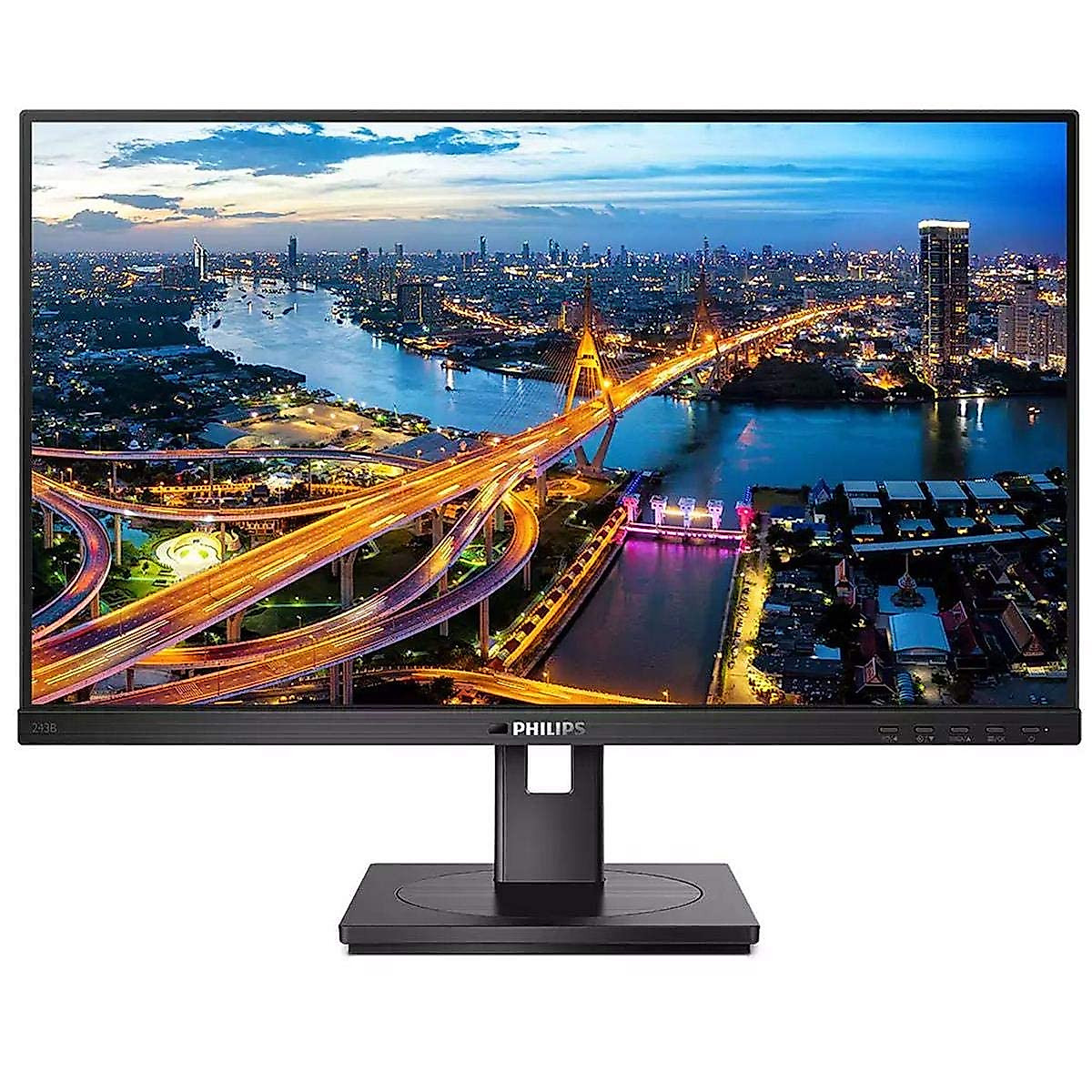 Philips 243B1/27 23.8" 16:9 Full HD IPS LCD Monitor with USB-C, Built-In Speakers (Renewed)
