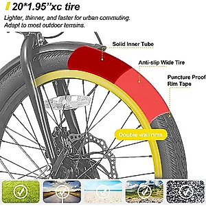 HILAND ROCKSHARK 20 inch Folding Electric Bike for Adults,Electirc Bicycle with 250W Motor,36V 7.8AH Removable Battery Shimano 7-Speed Electric Foldable Bicycles, Urban Ebike for Men Women