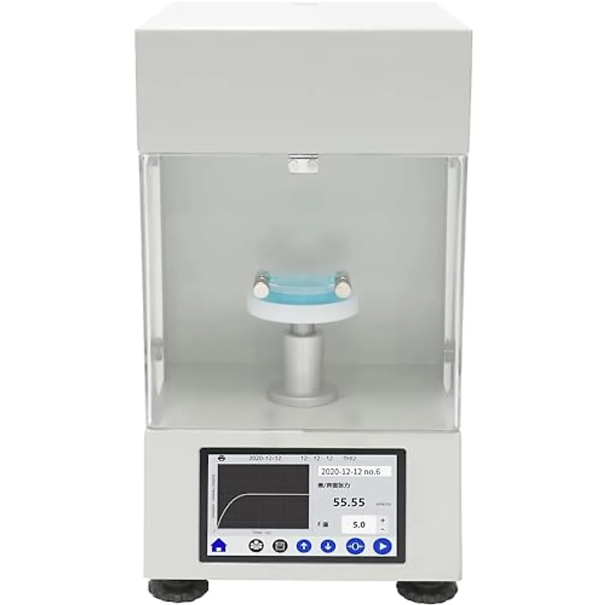 VTSYIQI Liquid Interfacial Tensiometer Surface Tension Measurement Automatic Surface Tension Meter Interfacial Tension Measurement with Platinum Loop Accuracy 0.1mN/m 4.3-inch Touch Screen