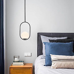 Black Pendant Light Fixtures Globe Pendant Lights Kitchen Island Modern Pendant Lighting Fixtures 1-Light