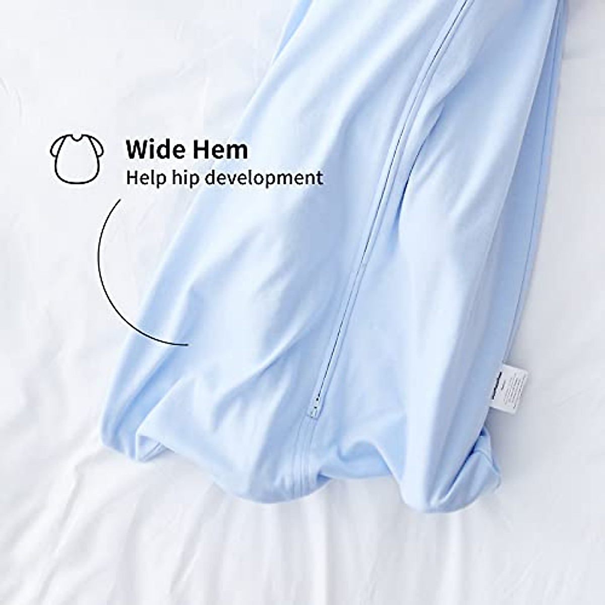 Duomiaomiao Baby Sleep Sack, Cotton Toddler Sleeping Bag, Sleeveless Wearable Blanket Baby 1 Pack, 0.5 Tog Swaddle Transition Sleep Bag Sack, Blue