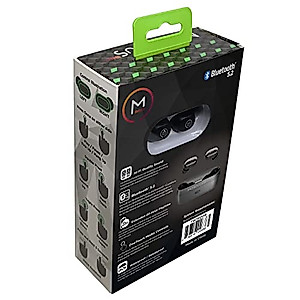 Morpheus 360 Spire True Wireless Earbuds TW1500B (Black), Noise Isolation Touch Control Light-Weight Mini Sweat Proof Waterproof Earbuds with Deep Bass