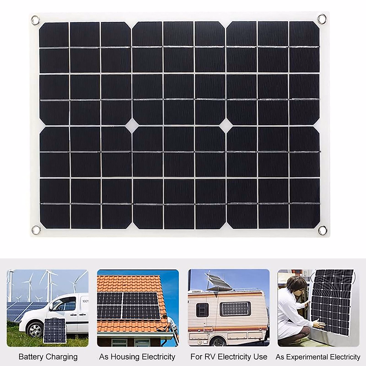 JOEBO Solar System, Solar System with Inverter, Solar Panel Kit, 4000W Inverter with 2 USB Ports, 30A Solar Charge Controller, Solar System for House, LED Screen Display, Fast Chargi