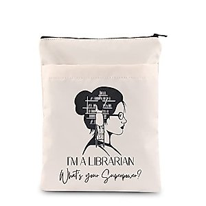 Librarian Gift Reading Lover Gift Book Lover Gift Book Sleeves with Zipper for Librarian (I'm A Librarian)