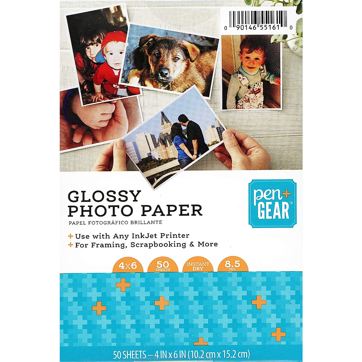 Pen+Gear GLOSSY PHOTO PAPER 4 x 6 50 SHEETS 8.5mil for INKJET PRINTERS 10x15