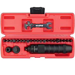 KAIFNT K504 Heavy Duty Manual Impact Driver Set, 3/8-Inch 1/2-Inch, 25-Piece