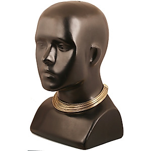 Touchstone gold necklace for woman collar statement trendy womens neck goddess elegant jewelry fashion ancient women strand chunky elegant torque chokers necklaces in antique gold tone