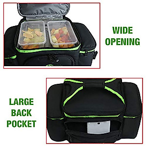Cooler Lunch Bag Box Insulated by Outdoorwares Large Capacity Durable, to Keep Foods and Drinks in The Right Temperature - Good for Travel, Picnic, Beach Hiking, Camping ETC.(Containers Not Included)