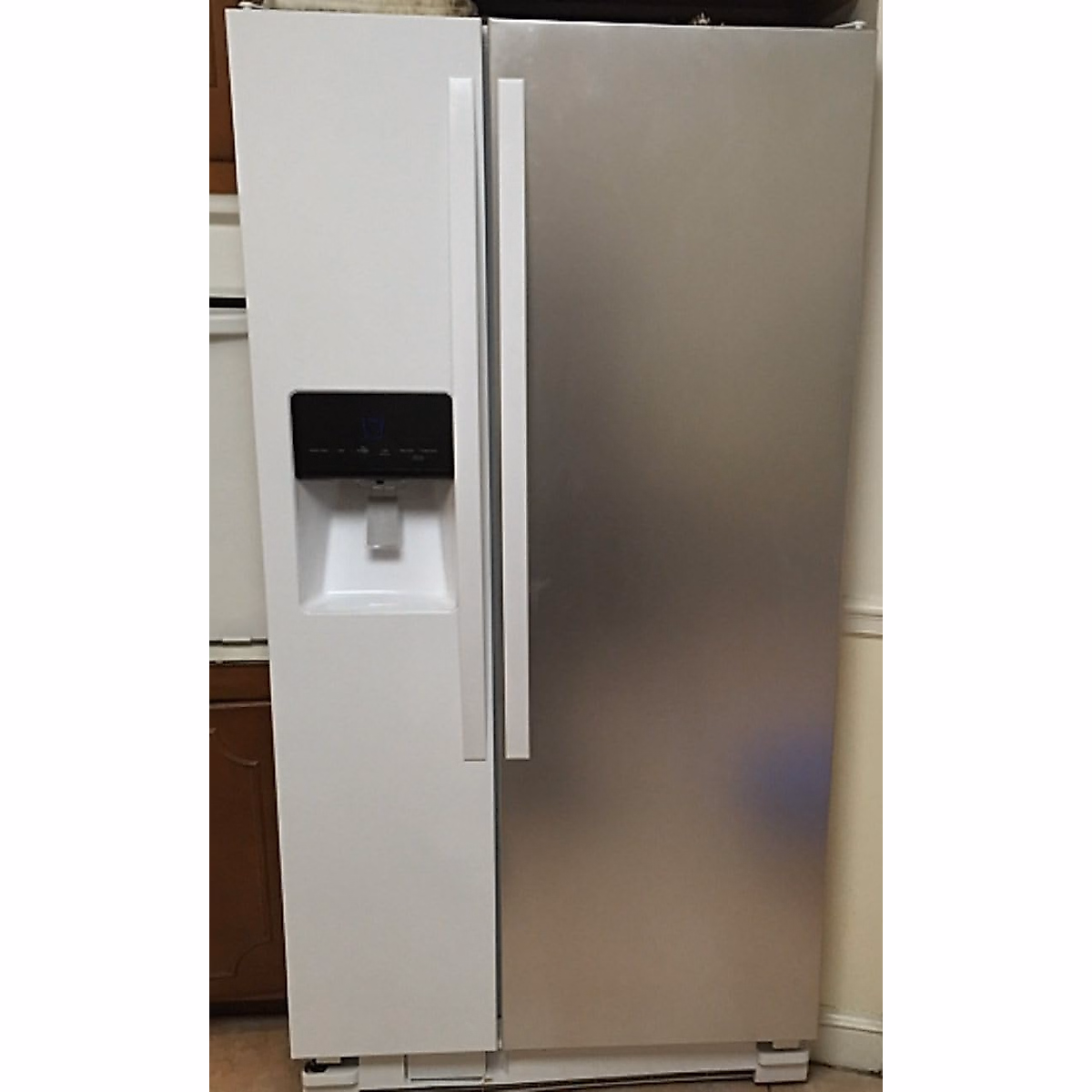 EZ FAUX DECOR Peel and Stick 36" x 72" (6ft) Brushed Nickel Stainless Steel Thick Durable Contact Paper Vinyl Refrigerator Replace Update Door Panel Cover Overlay Waterproof, Heat Resistant