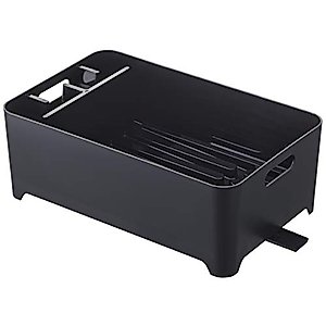 Yamazaki Home Drainer-Drying Kitchen Counters | Plastic | Dish Rack, One Size, Black