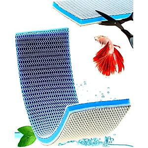 CORISRX BEST OF YOUR LIFESTYLE Aquarium Honeycomb Filter Sponge Pad, 8-Layer Reusable Foam, Strong Bio Sponge Filter Media for Fish Tank and Pond - Easy to Cut and Clean (S: 4.8" x 11" x 0.78")