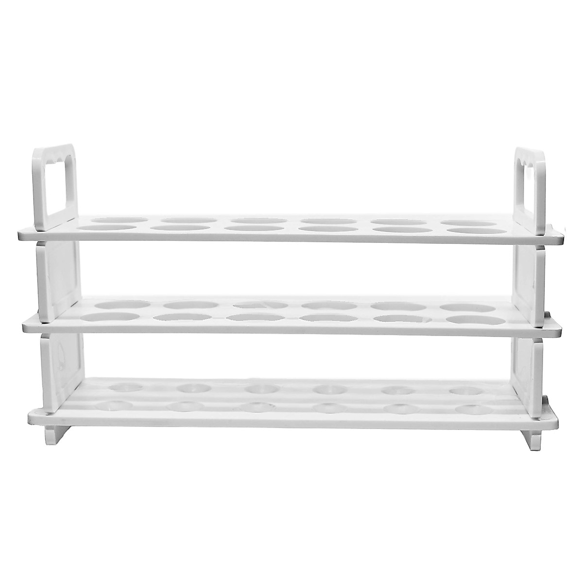 EISCO Test Tube Rack, Polypropylene - Accommodates 12 Tubes, up to 22mm - 9" Wide