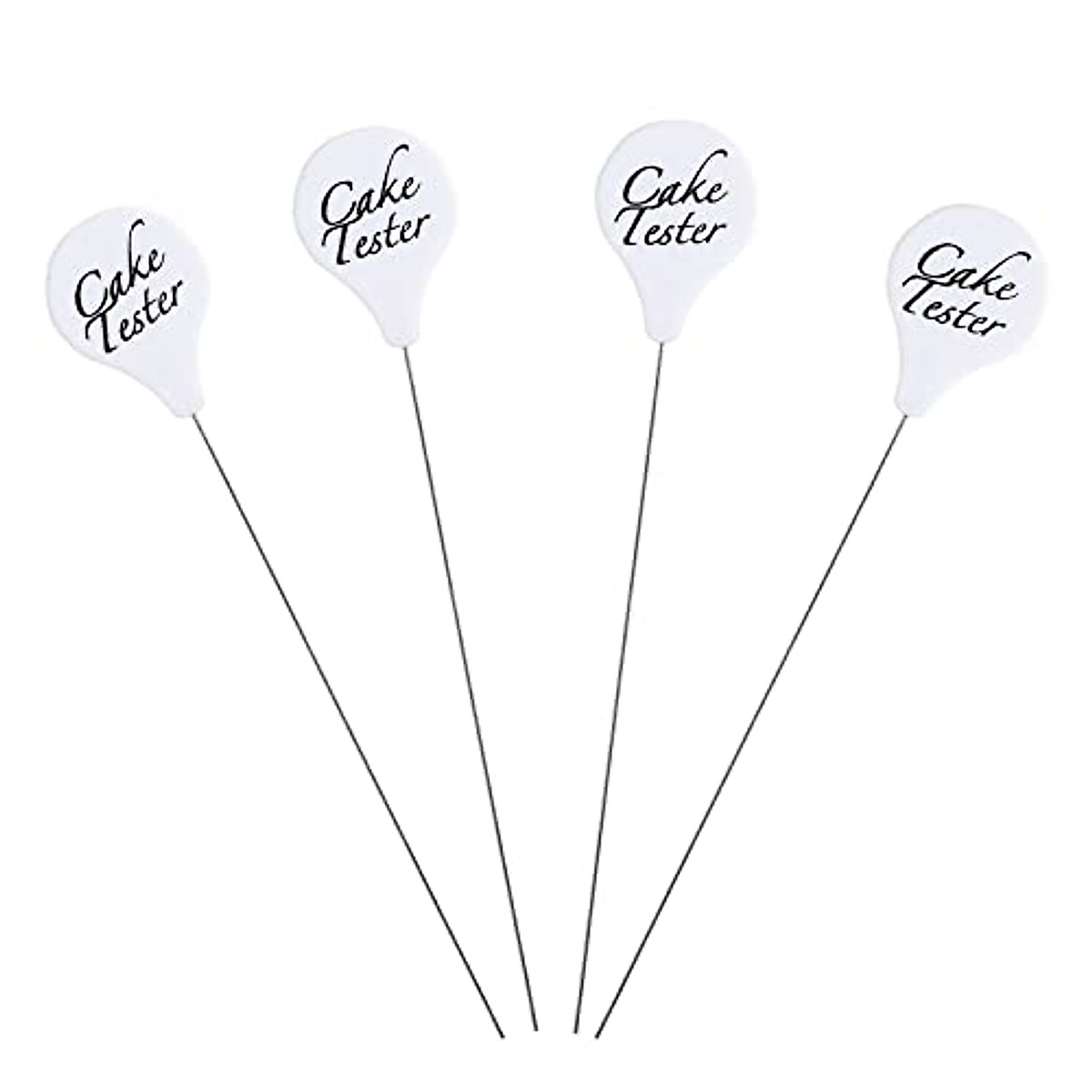4 Pcs Stainless Steel Cake Tester Reusable Metal Cake Probe Cake Testing Needle Home Bakery Muffin Bread Cake Tester Probe Skewer Pin Needle
