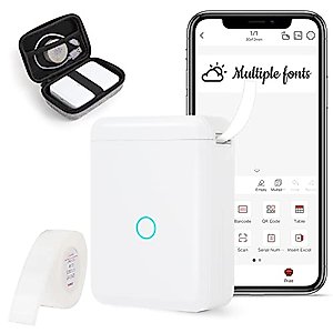 Slofen Label Makers Machine with Tape,Bluetooth Portable Label Maker Printer Multiple Templates Available,Rechargeable for Home Office Organization, Compatible with iOS/Android