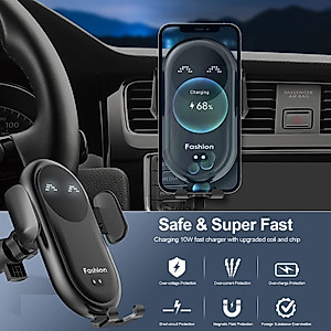 2022 Smart Wireless Car Charger Phone Holder, Wireless Auto Sensing Cell Phone Car Chargers Holder Car Phone Holder Compatible for iPhone13/12 11/ Pro/XS/XR/ 8 Plus, Samsung S10 /S9 / Note10 / Note9