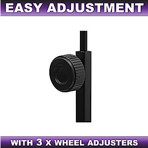 GDUUZ Pet Lamp Stand for Reptiles Insects and Cold Blooded Basking Animals– Adjustable Height and Reach Heat Light Hanger – Includes Feeding Accessories