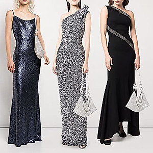 WLLWOO WLLWOO Rhinestone Purses Clutch For Women-Chic Evening Bags,Shiny Crossbody Handbags For Party Club Wedding