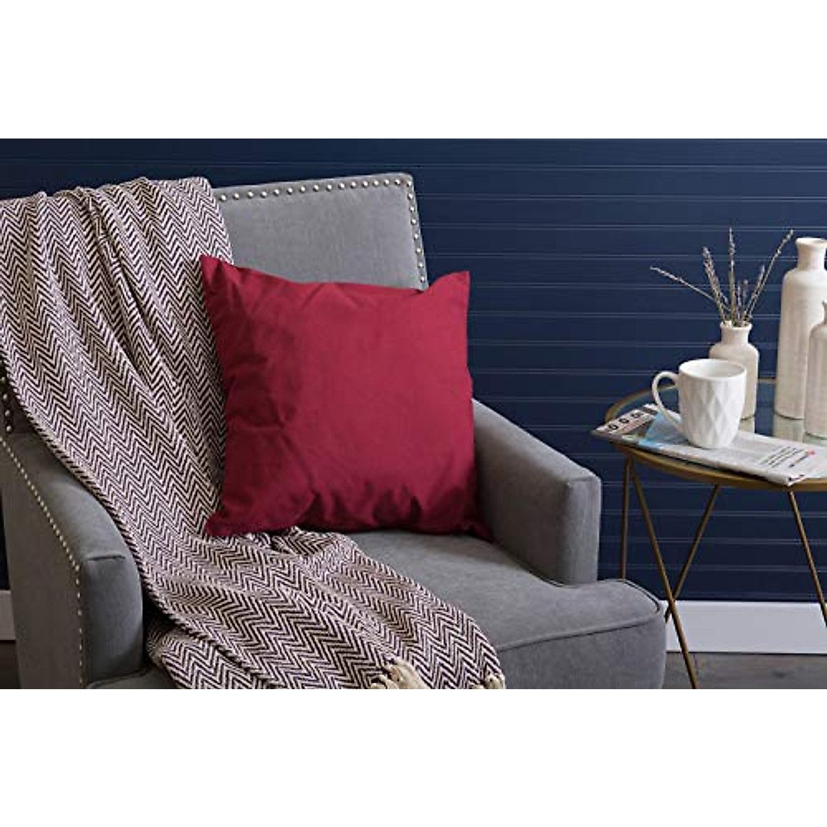 DII Chevron Throw Collection Handloomed Cotton, 50x60, Black