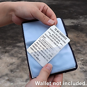 XYBAGS Gifts for Daughter from Mom, To My Daughter Engraved Wallet Card Inserts with Inspirational Quotes, Christmas, Birthday, Graduation, Gift Ideas