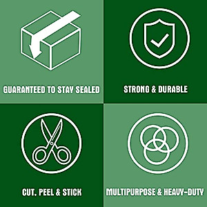 HERKKA Clear Packing Tape, 24 Rolls Heavy Duty Packaging Tape for Shipping Packaging Moving Sealing, Thicker Clear Packing Tape, 1.88 inches Wide, 65 Yards Per Roll, 1560 Total Yards