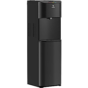 Avalon A13BLK Electric Bottleless Cooler Water Dispenser-3, Digital Clock with Temperature Control, Self Cleaning, Black Stainless Steel