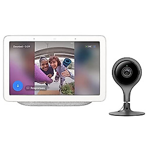 Google Nest Cam Indoor WiFi Security Camera and 7 Inch Display Touchscreen Bundle