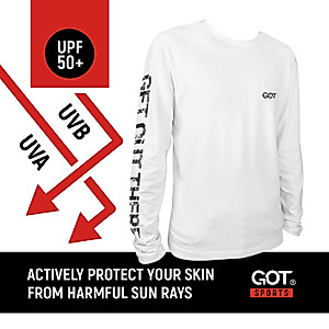 GOT Sports UPF 50+ Fishing T Shirts for Men Women Long Sleeve - UV Sun Protection, Lightweight (Sailfish Medium)