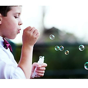 GIFTEXPRESS 96 pcs 4.2" White Heart Bubble Wands, Party Favors for Weddings Supplies, Valentine's Day, Party and Anniversaries (96 Pack)