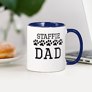 CafePress Staffie Dad Mugs Ceramic Coffee Mug, Tea Cup 11 oz