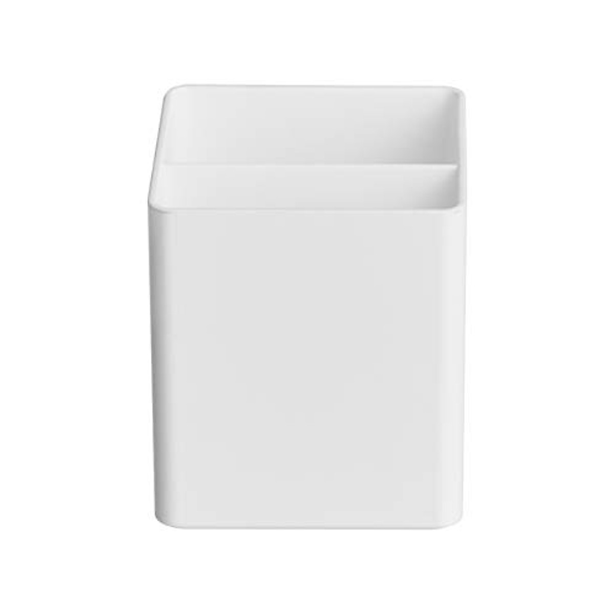 Amazon Basics Plastic Desk Organizer - Pen Cup, White